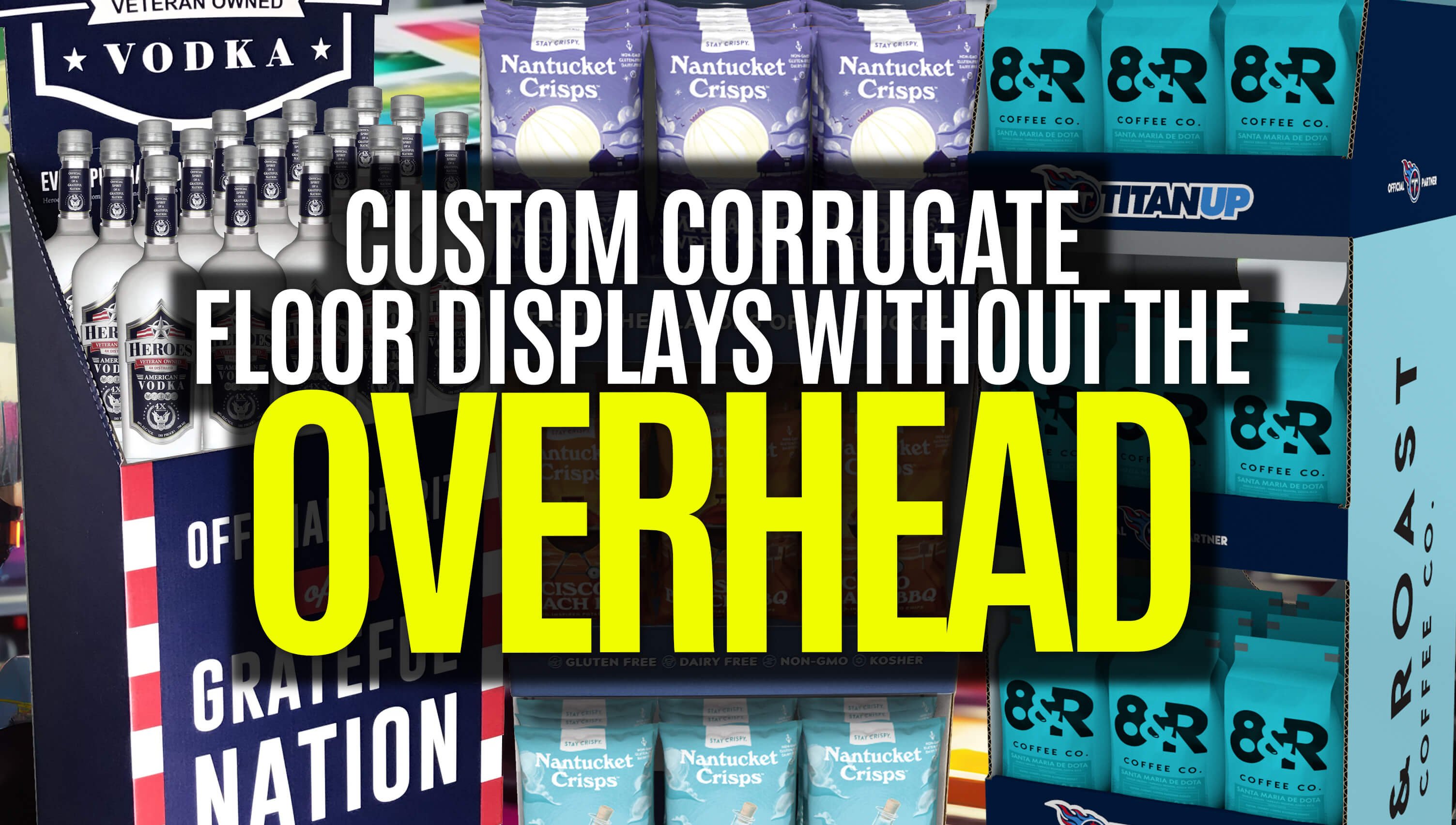 Custom Corrugate Displays Without the Overhead